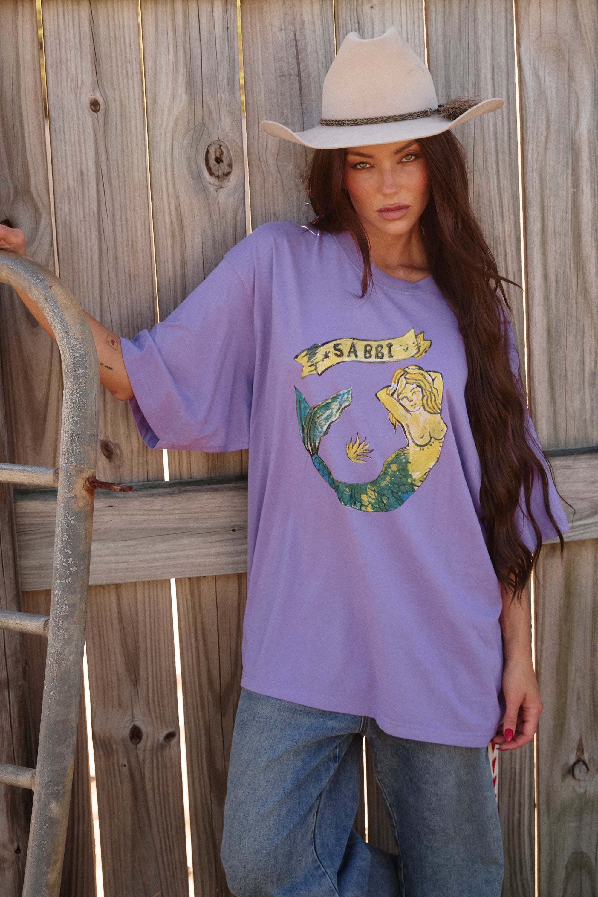 THE VERY OVERSIZED MERMAID TEE - PURPLE – SABBI