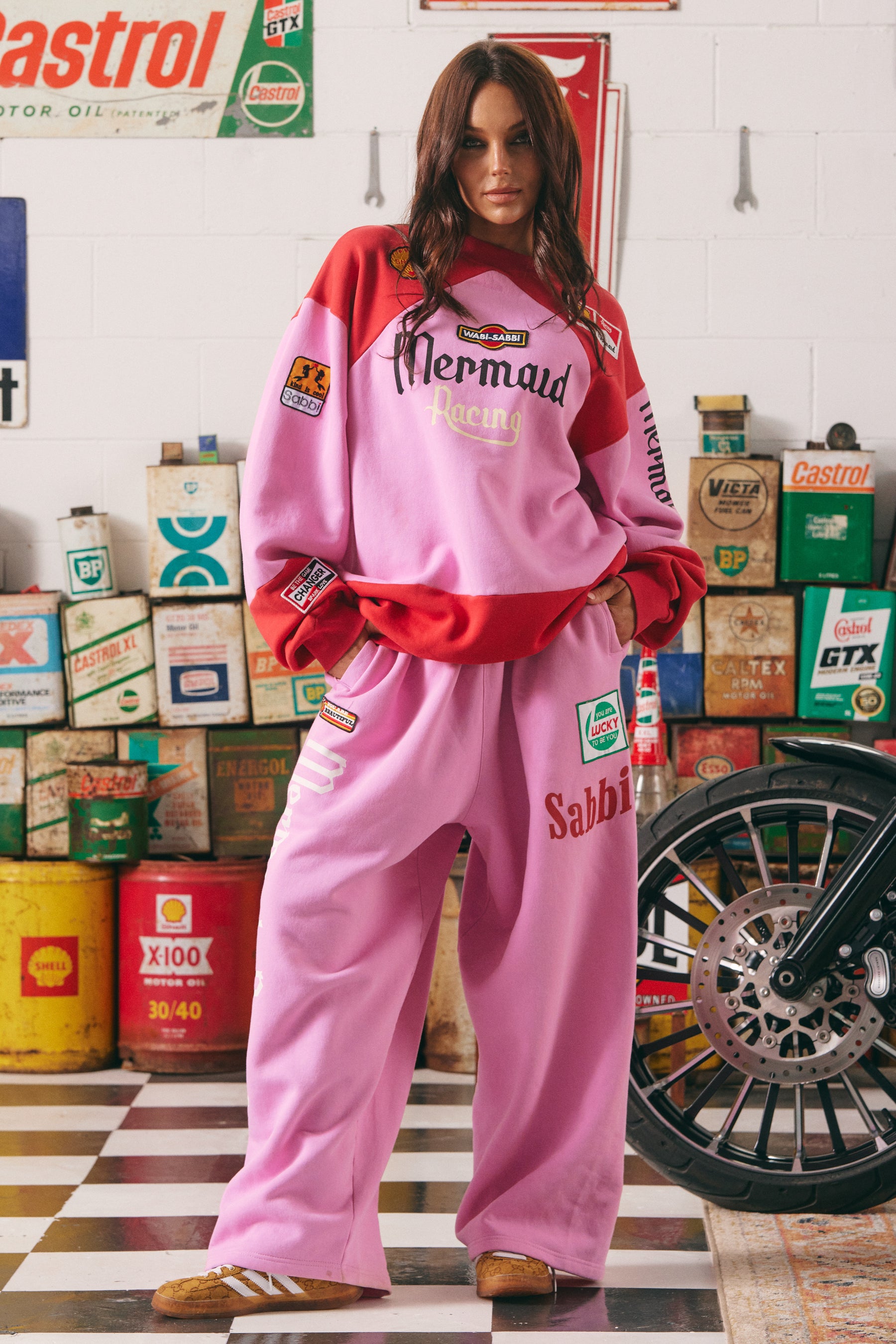 Sabbi | The Diego Jumper- Mermaid Racing -Pink & Red – SABBI