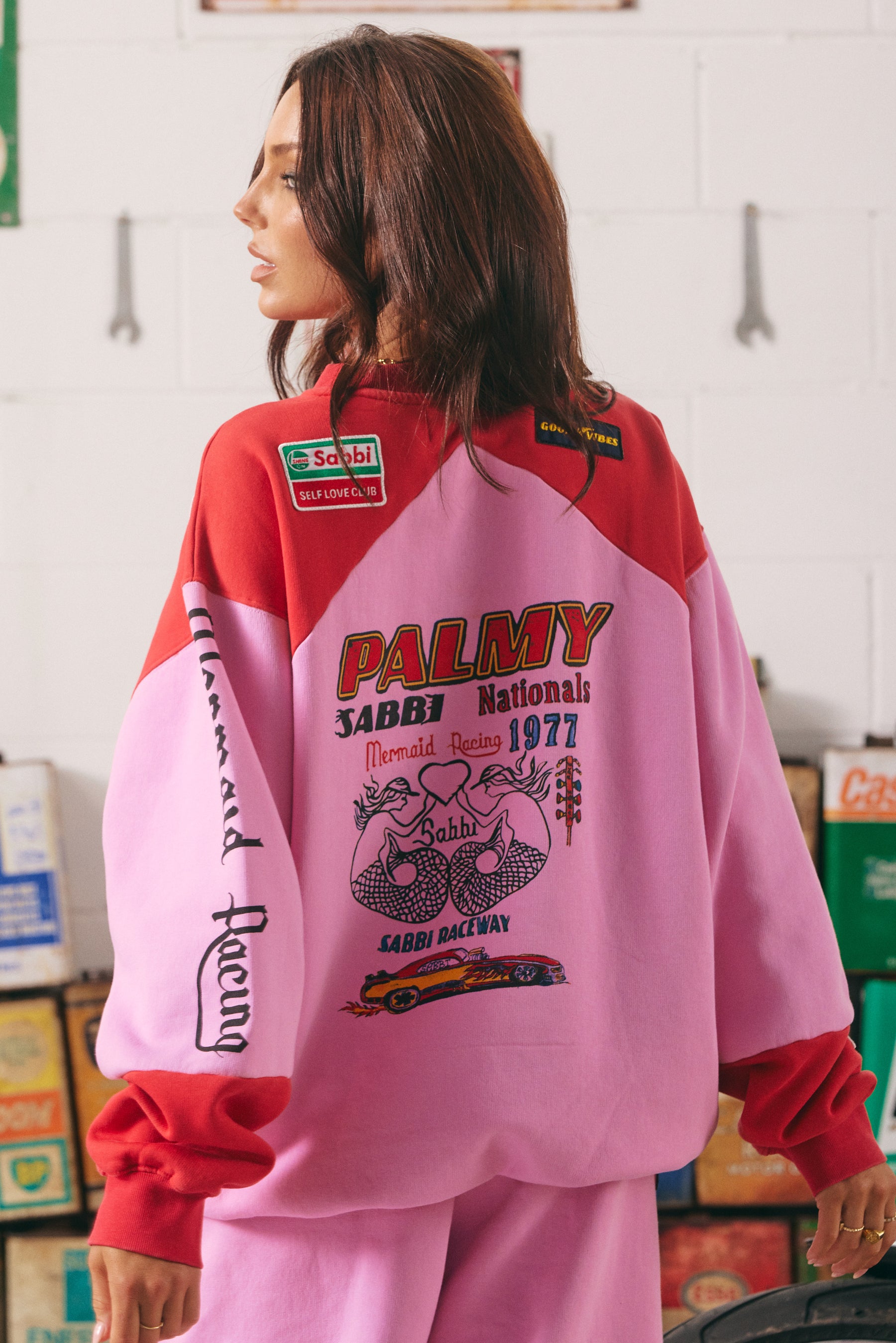 Sabbi | The Diego Jumper- Mermaid Racing -Pink & Red – SABBI