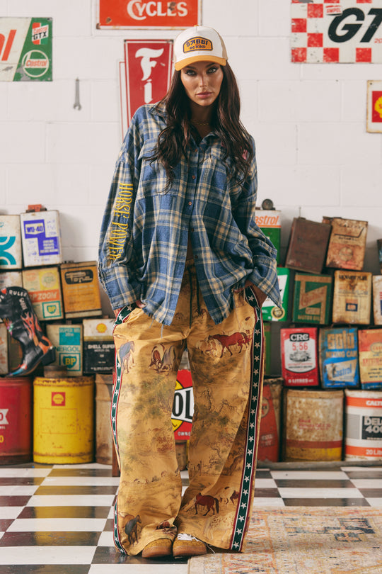 Sabbi | The Horse Power Flannel Shirt - Blue – SABBI