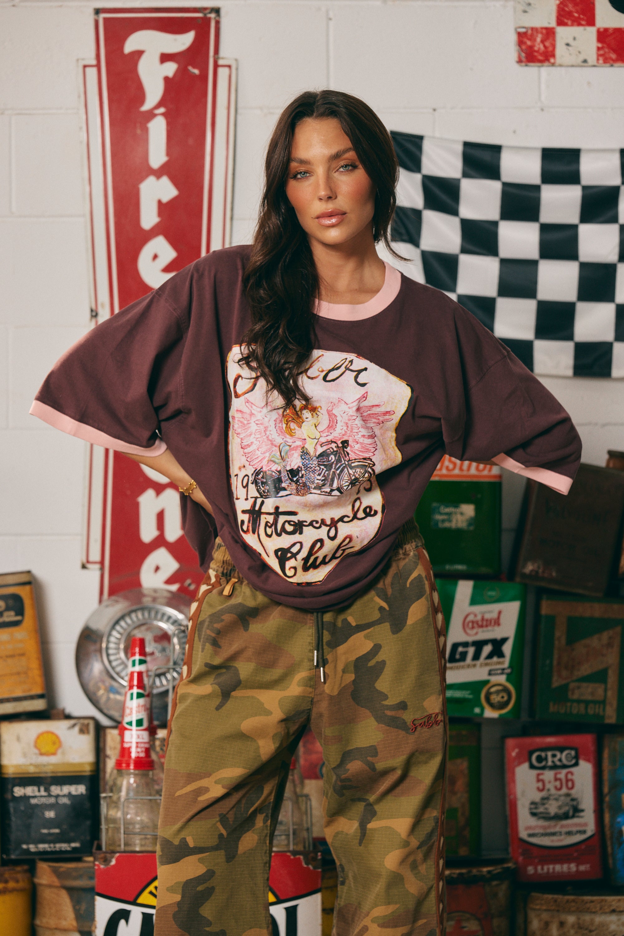 THE VERY OVERSIZED RIDE OR DIE TEE - BROWN – SABBI