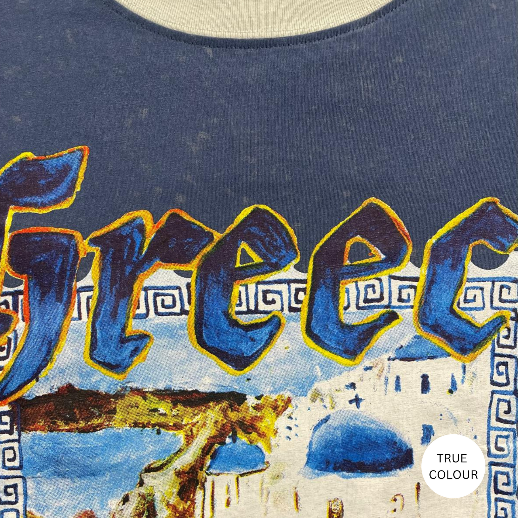 THE VERY OVERSIZED LOVE NOTES TEE - GREECE - NAVY BLUE – SABBI