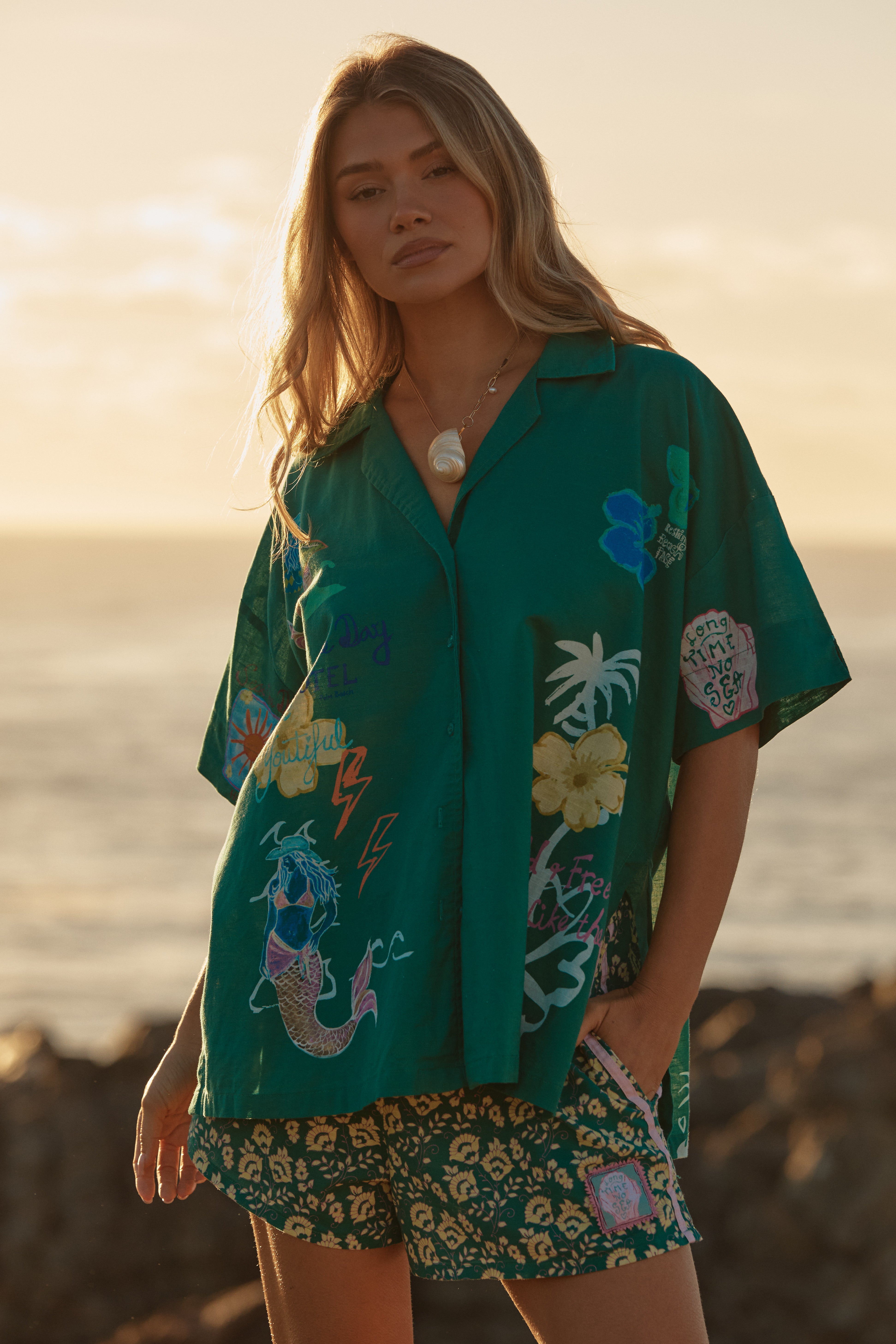 Sabbi | The Patron Shirt - Seas the Day - Green – SABBI