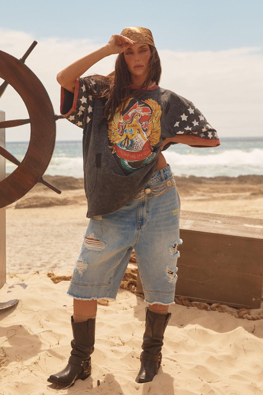 Sabbi | The Very Oversized Vintage Dream Big Brenda Tee- Black – SABBI