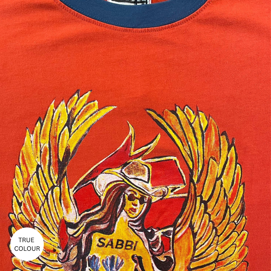 THE VERY OVERSIZED VINTAGE DREAM BIG BRENDA TEE - RED – SABBI